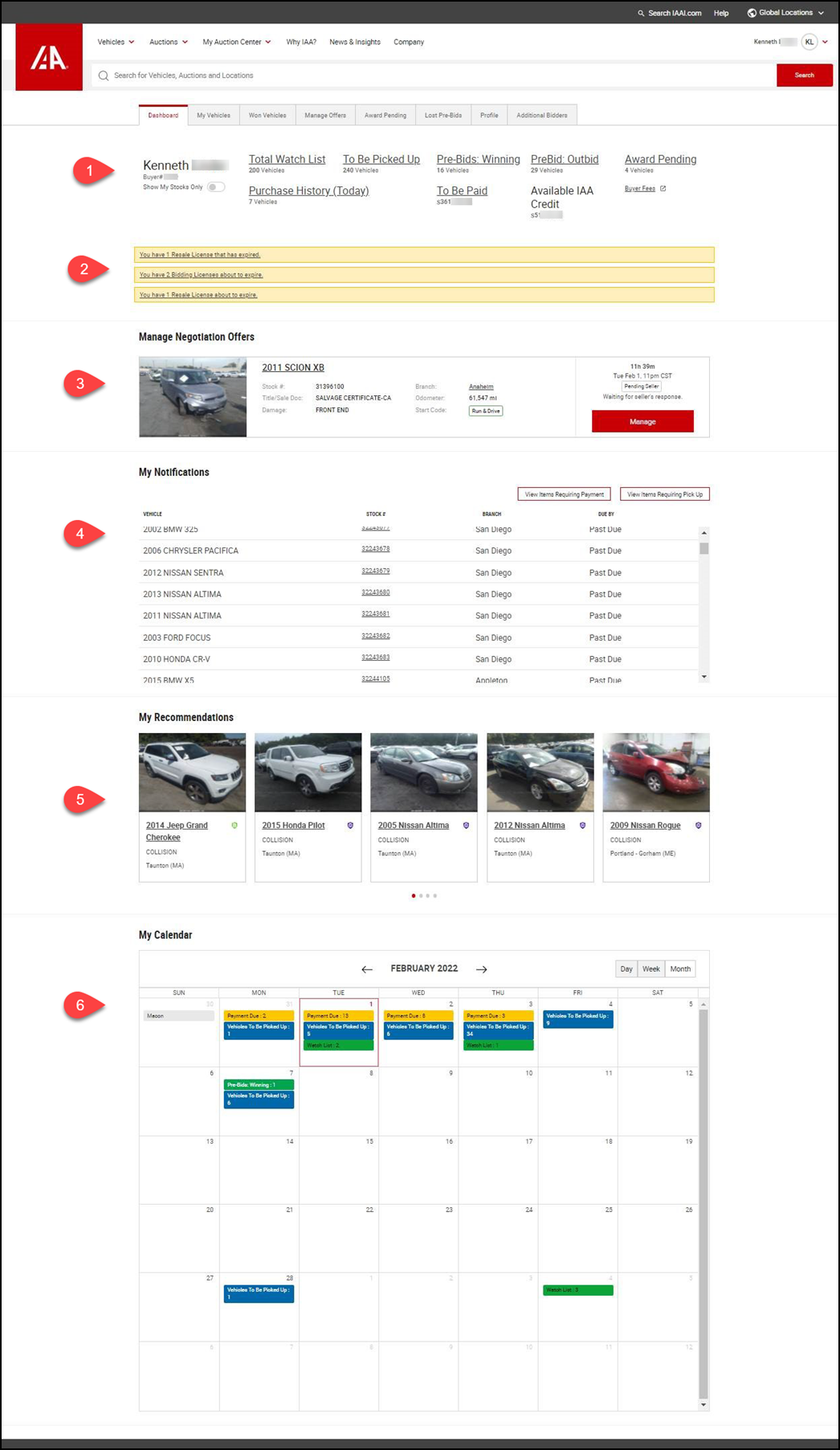 My Auction Center Dashboard - New Features and Enhancements