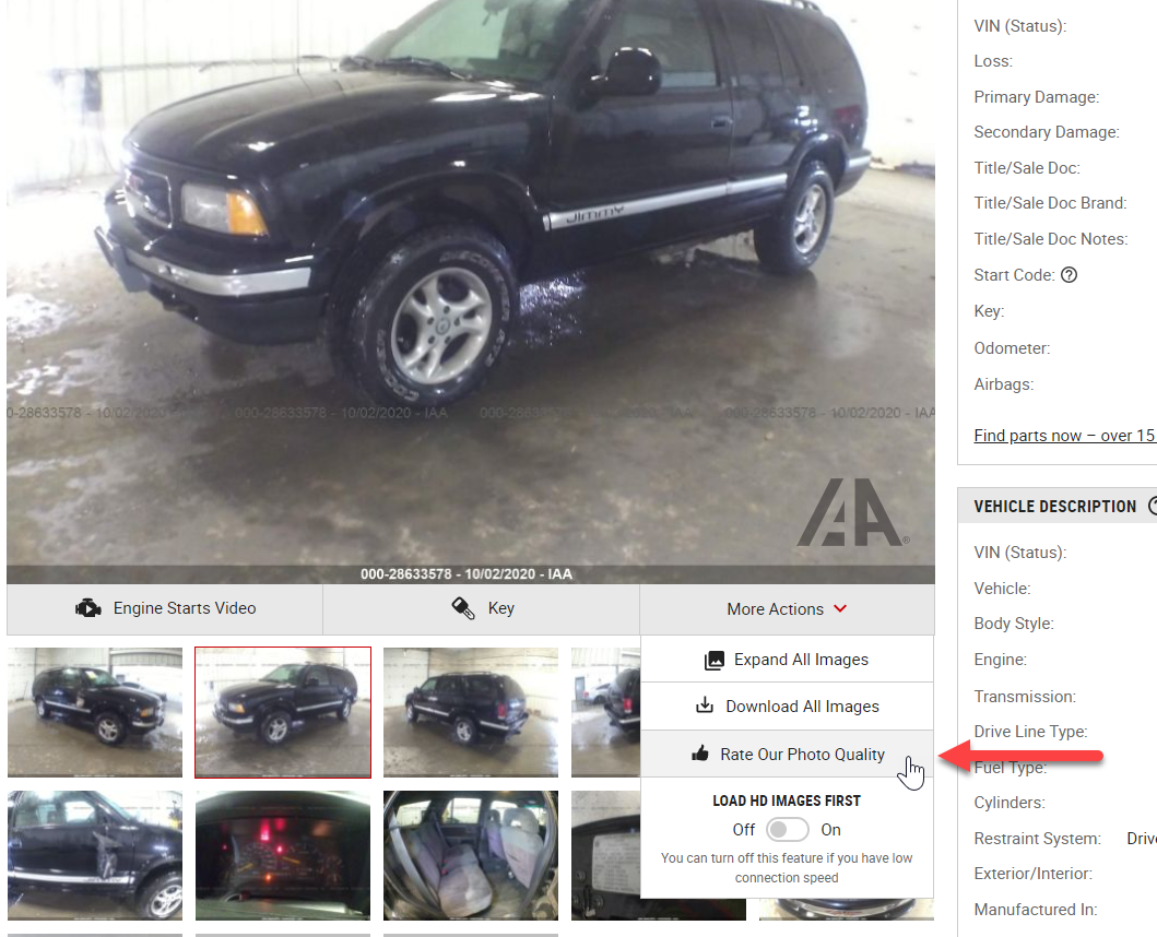 IAA Vehicle Details Page - New Features & Enhancements