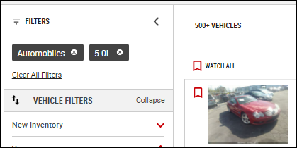 IAA Vehicle Search - New Features, Enhancements and Updates