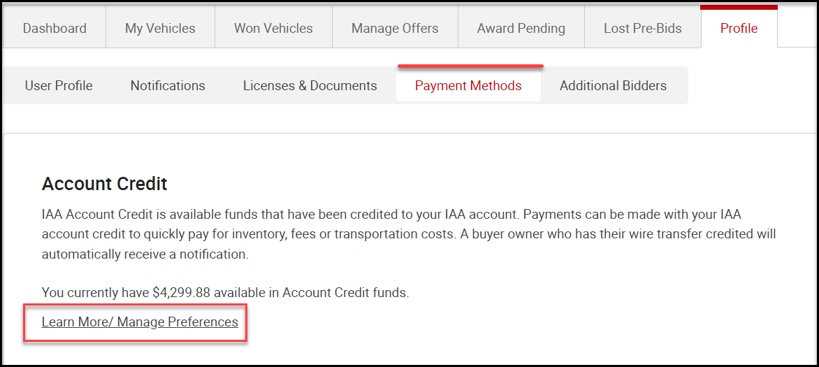 How do I pay with account credit?